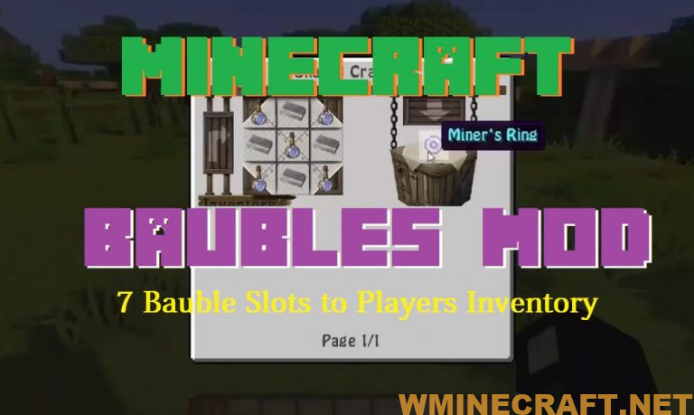 Baubles Mod 1.15.2-1.12.2 for Minecraft - add space in the character's ...