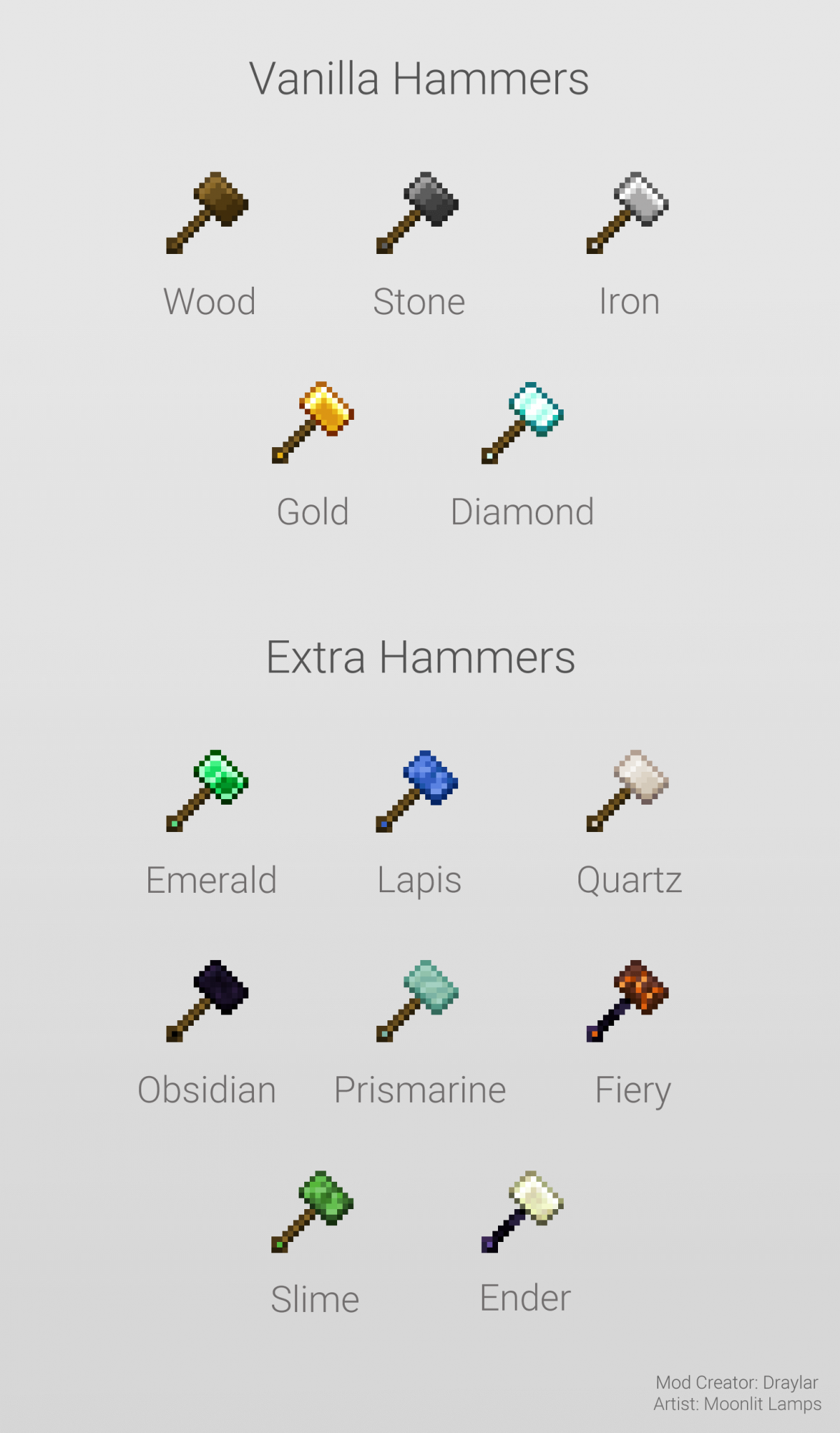 Vanilla Hammers Mod 1.18.2, 1.17.1 Adds 13 New Hammer Items for Large ...