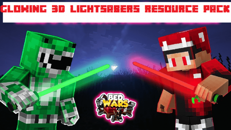 Glowing 3D Lightsabers Resource Pack 1.19 / 1.18 for Minecraft - Wminecraft.net
