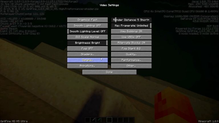 BetterFps Mod 1.12.2, 1.11.2: Game Performance Boost - Wminecraft.net