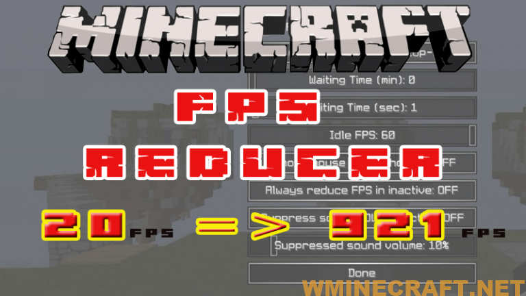 FPS Reducer Mod 1.18.1/1.17.1/1.16.5 helps reduce unnecessary CPU and ...