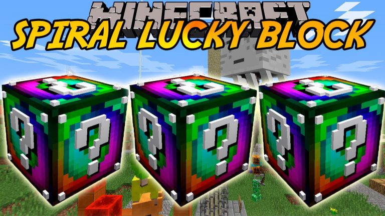 Lucky Block Spiral Mod for Minecraft – 150 or so new drops - Wminecraft.net