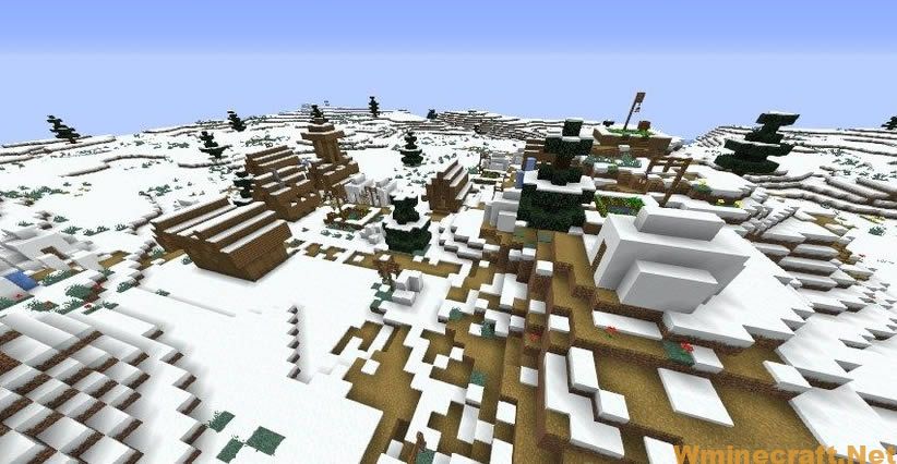 Three Villages Near Winter Biome Seed - Views (92) - Wminecraft.net