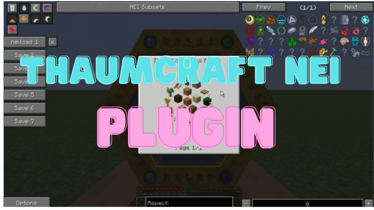 Thaumcraft NEI Plugin 1.7.10: Integrated Recipes with Perspective ...