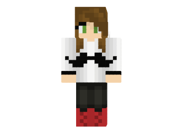 Mustache Girl Skin Minecraft - Wminecraft.net
