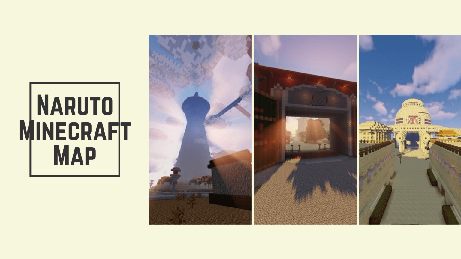 Naruto Minecraft Map: 5 Villages, Naruto Bridge, and Rain Village ...