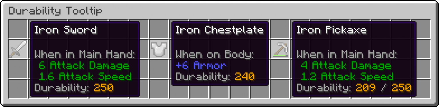 Durability Tooltip Mod for Minecraft 1.19.4, 1.19.2 and 1.12.2 - Wminecraft.net